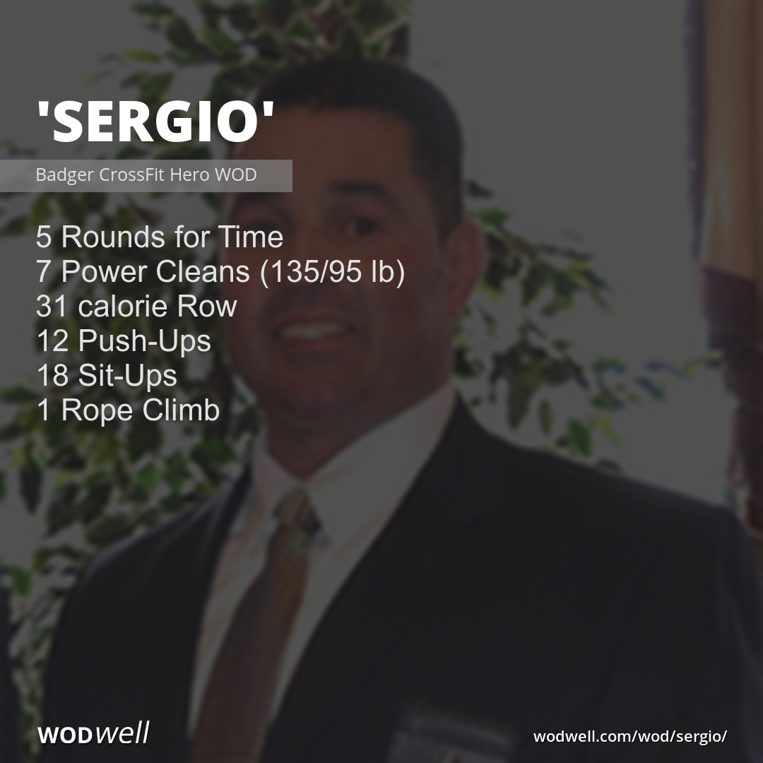 "Sergio" Workout, Badger CrossFit Hero WOD | WODwell