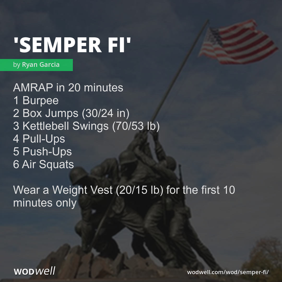"Semper Fi" Workout, Coach Creation WOD | WODwell