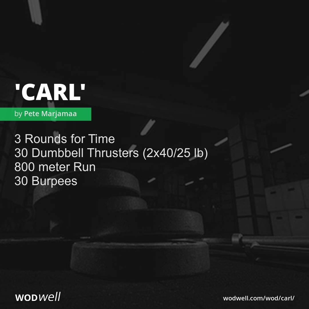 "Carl" Workout, Coach Creation WOD | WODwell