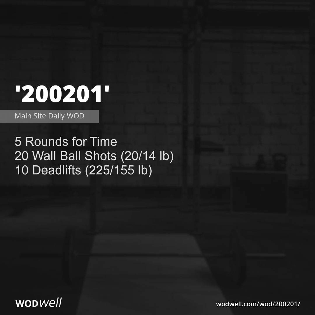 "200201" Workout, Main Site Daily WOD | WODwell