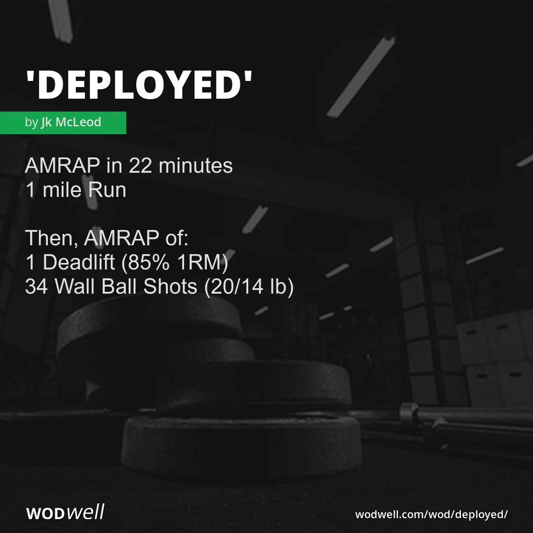 "Deployed" Workout, Coach Creation WOD | WODwell