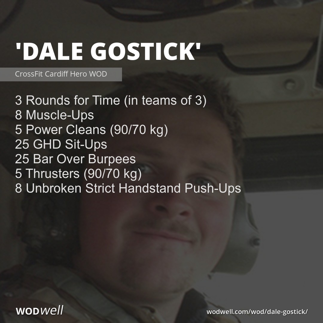 "Dale Gostick" Workout, CrossFit Cardiff Hero WOD | WODwell