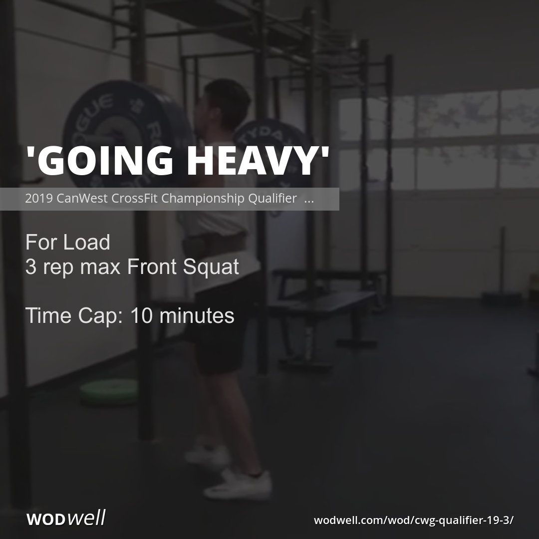 "Going Heavy" Workout, 2019 CanWest CrossFit Championship Qualifier WOD ...