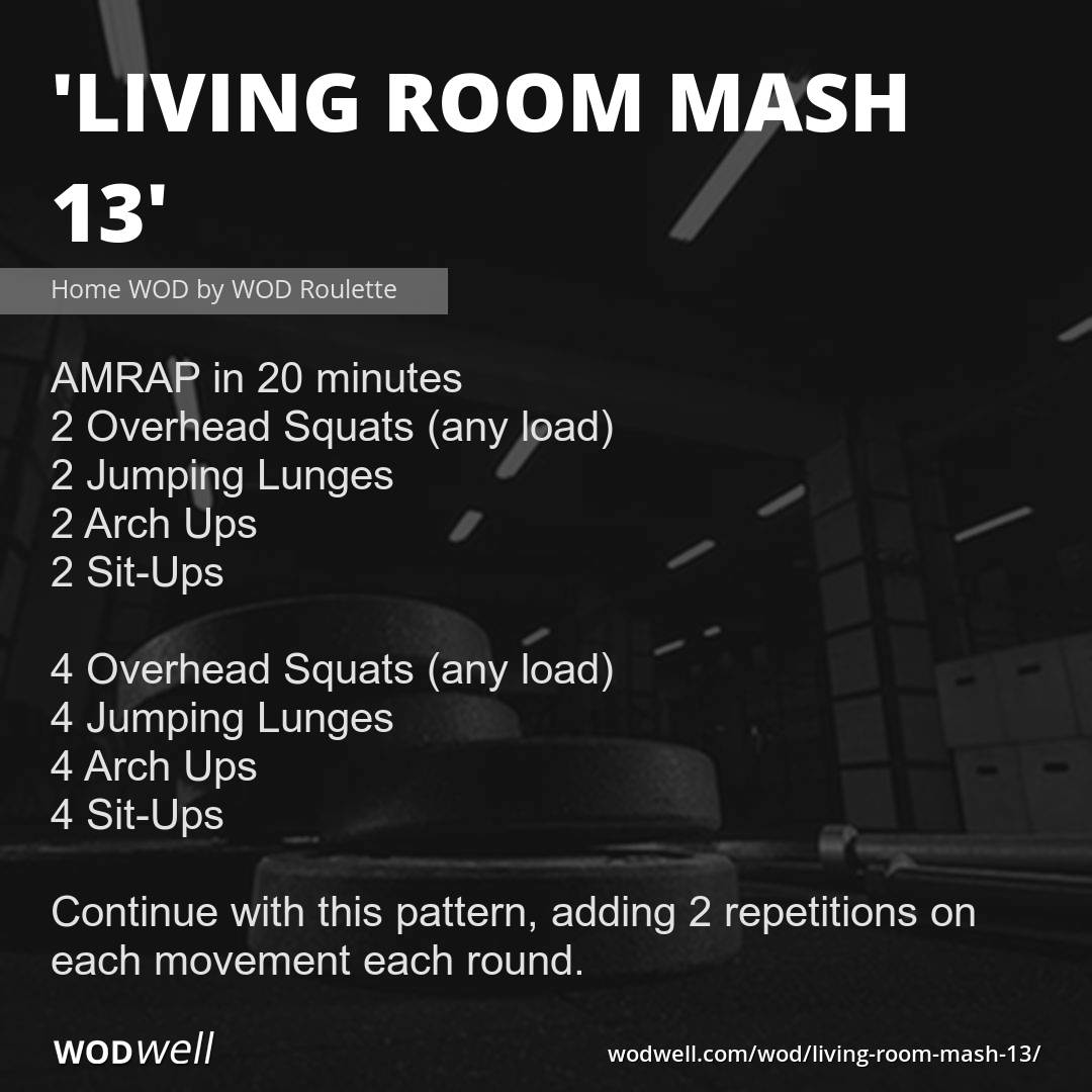 "Living Room Mash 13" Workout, Home WOD by WOD Roulette | WODwell