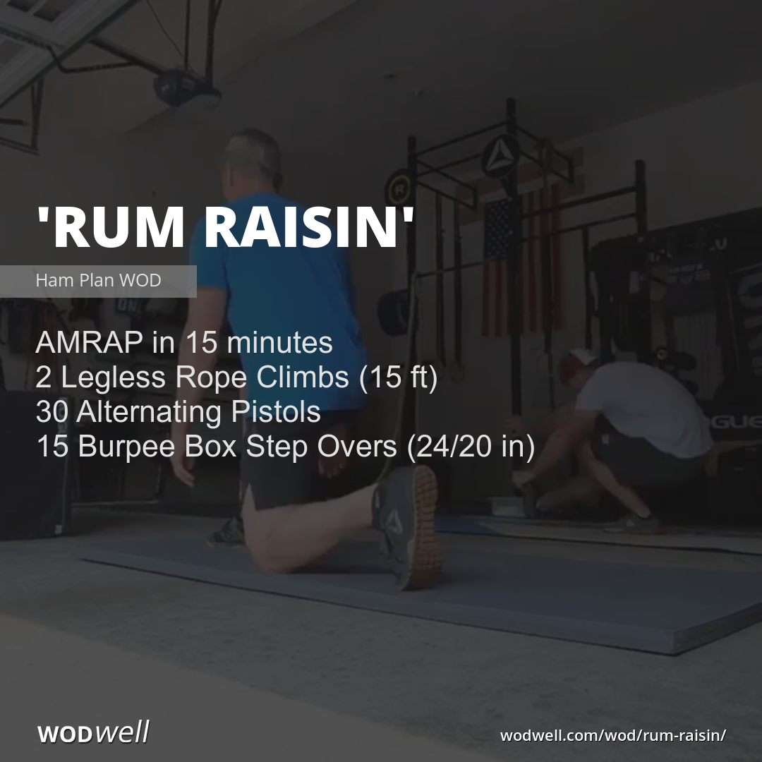 "Rum Raisin" Workout, Ham Plan WOD | WODwell
