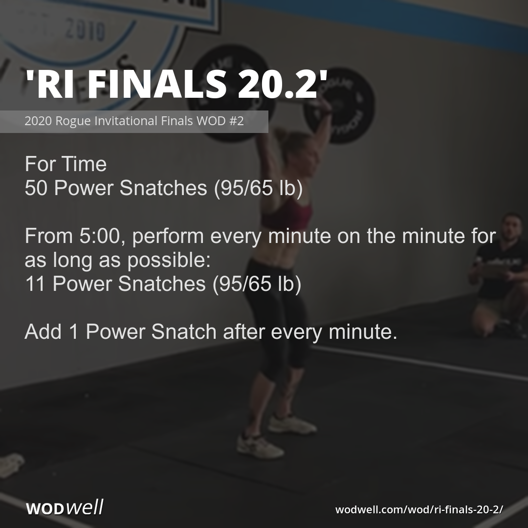 "RI Finals 20.2" Workout, 2020 Rogue Invitational Finals WOD #2 | WODwell