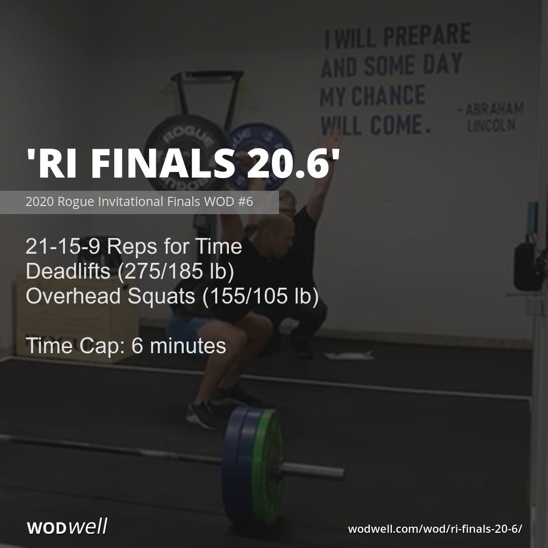 "RI Finals 20.6" Workout, 2020 Rogue Invitational Finals WOD #6 | WODwell