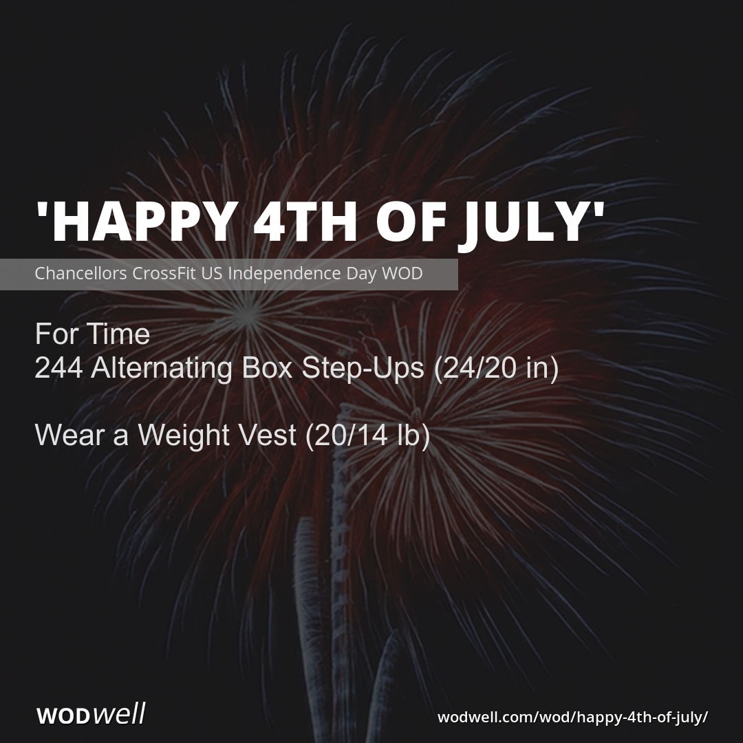 "Happy 4th of July" Workout, Chancellors CrossFit US Independence Day ...
