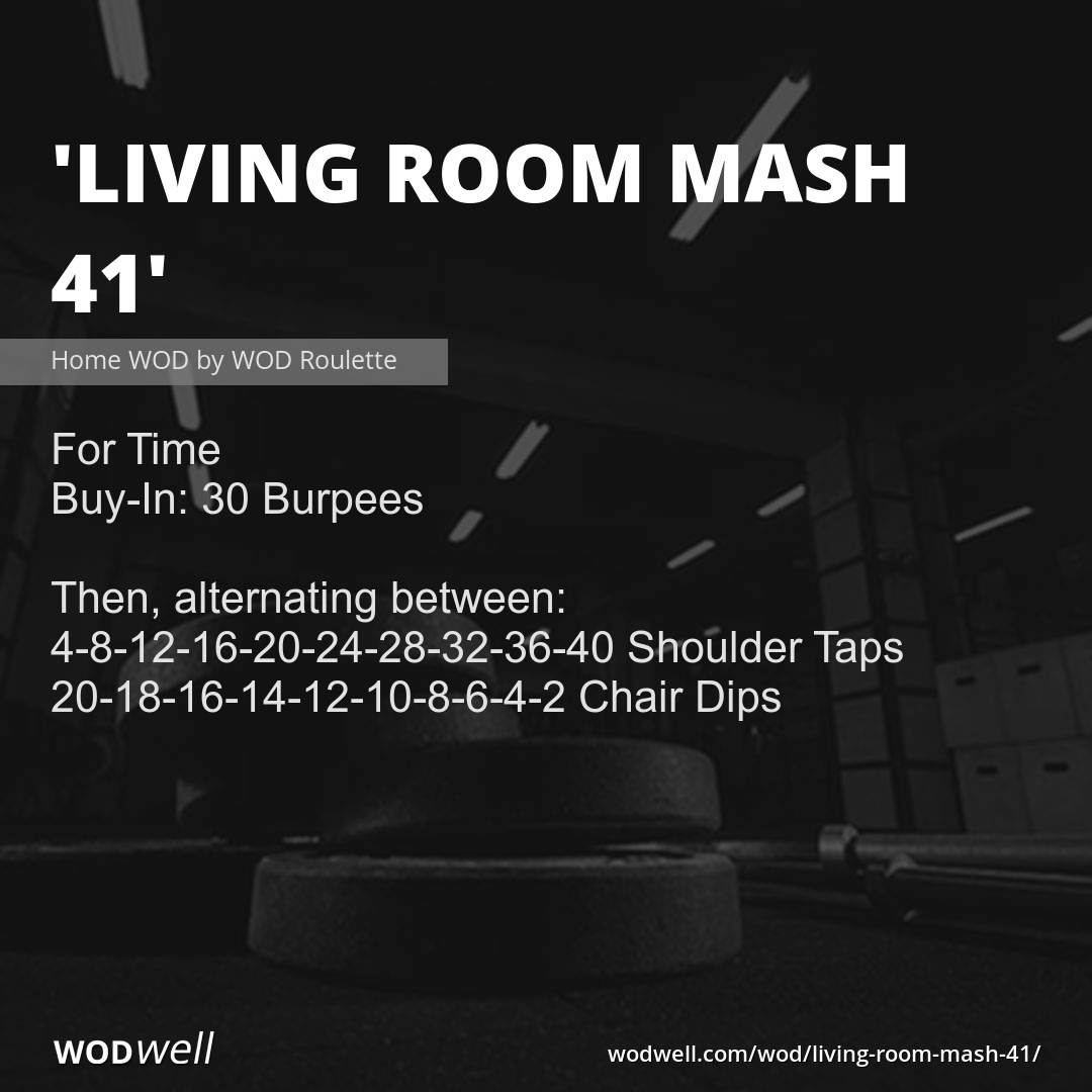 "Living Room Mash 41" Workout, Home WOD by WOD Roulette | WODwell