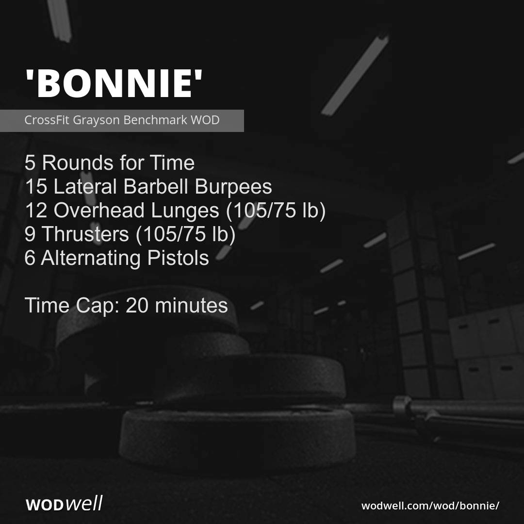 "Bonnie" Workout, CrossFit Grayson Benchmark WOD | WODwell