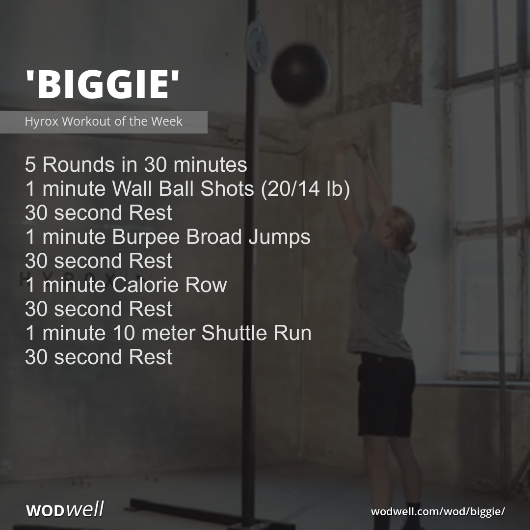 "Biggie" Workout, Hyrox Workout of the Week | WODwell