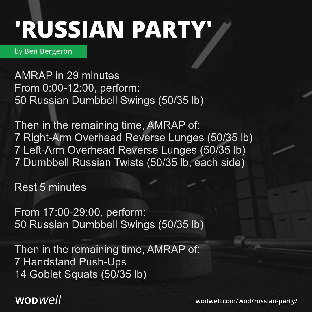 "Russian Party" Workout, Home Gym WOD | WODwell