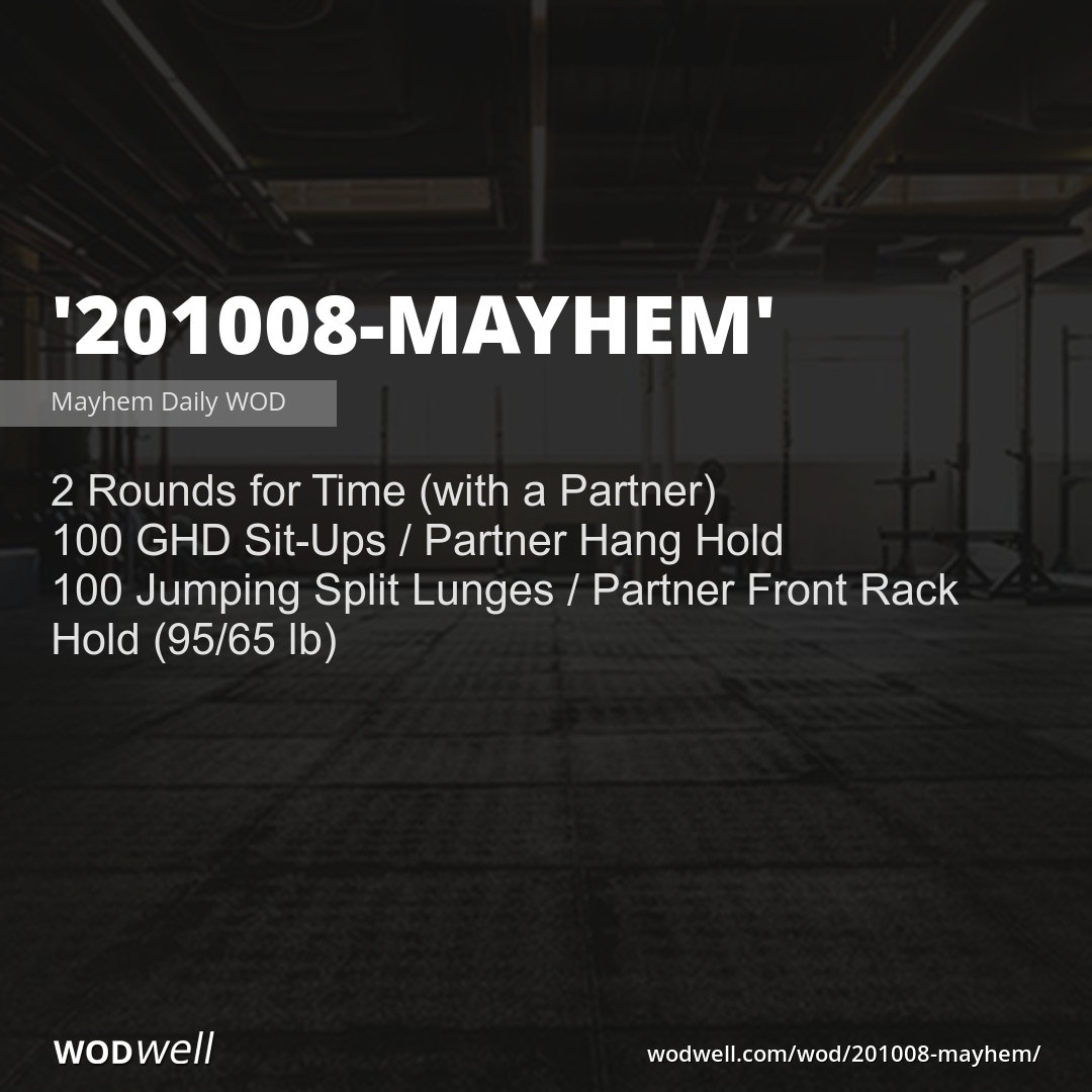 "201008-Mayhem" Workout, Mayhem Daily WOD | WODwell