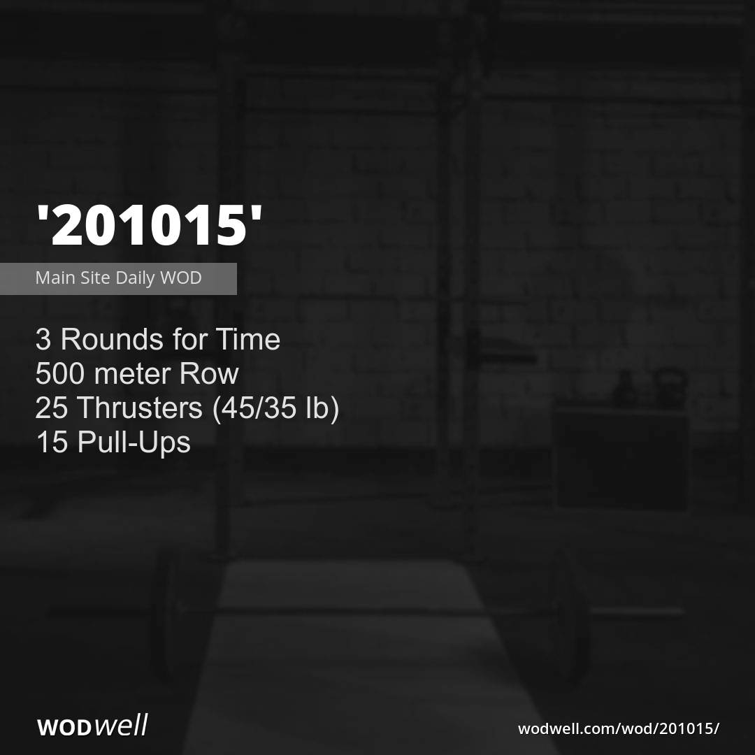 "201015" Workout, Main Site Daily WOD | WODwell