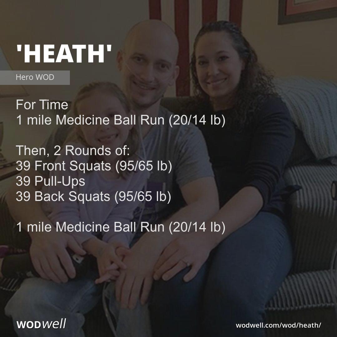 "Heath" Workout, Hero WOD | WODwell