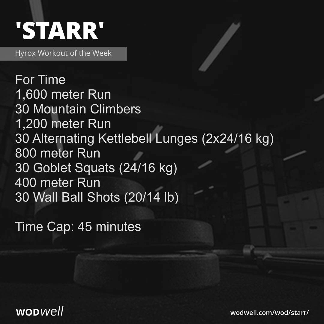 "Starr" Workout, Hyrox Workout of the Week | WODwell