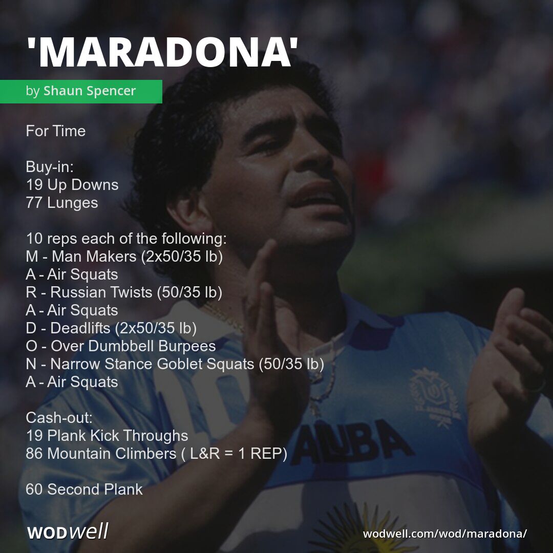 "Maradona" Workout, Diego Maradona Tribute WOD | WODwell