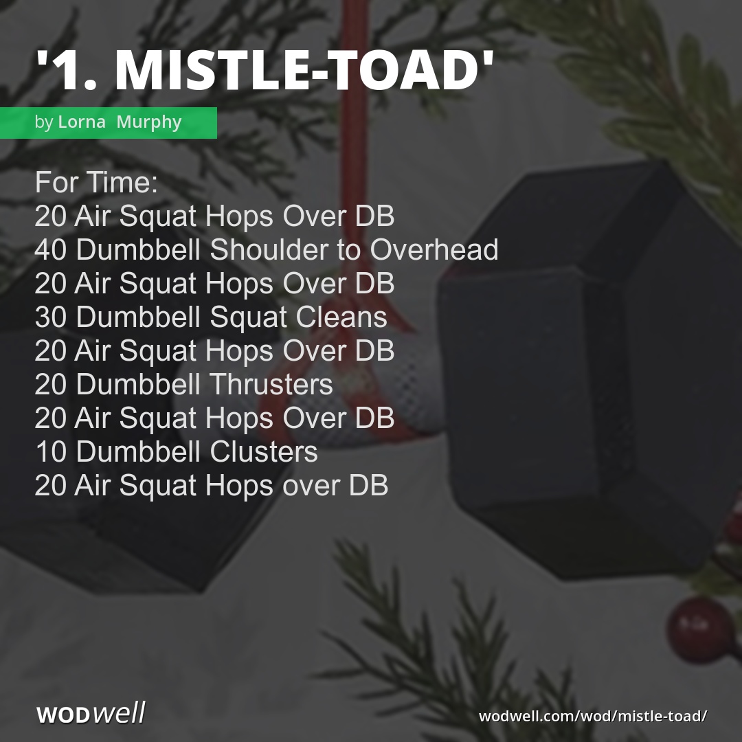 "1. Mistle-Toad" Workout, Coach Creation WOD | WODwell