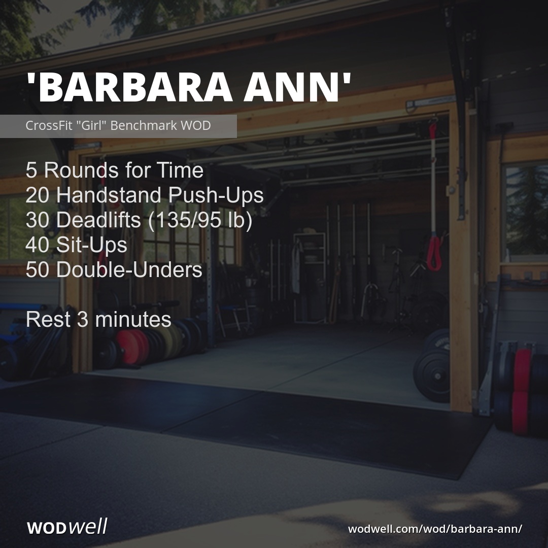 "Barbara Ann" Workout, CrossFit "Girl" Benchmark WOD | WODwell