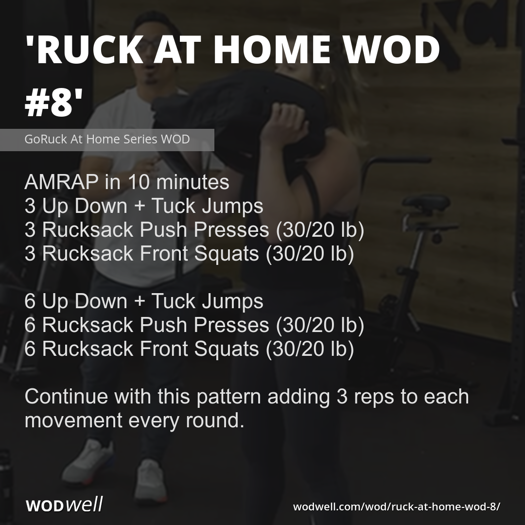 "Ruck at Home WOD #8" Workout, GoRuck At Home Series WOD | WODwell
