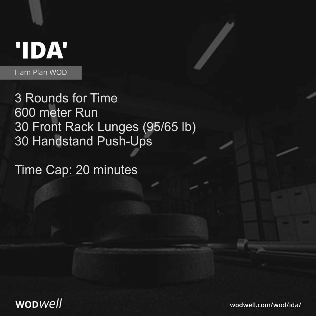 "Ida" Workout, Ham Plan WOD | WODwell