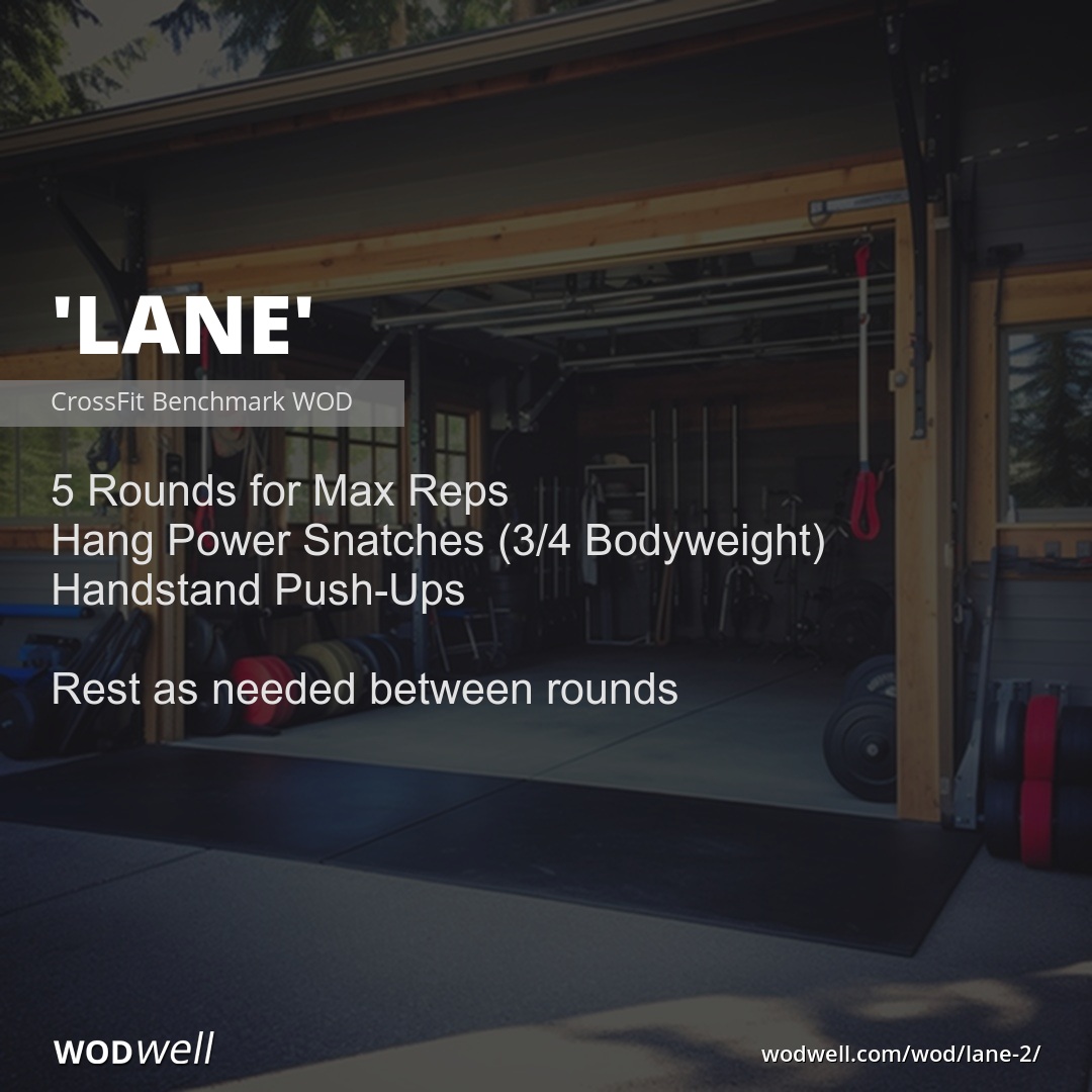 "Lane" Workout, CrossFit Benchmark WOD | WODwell