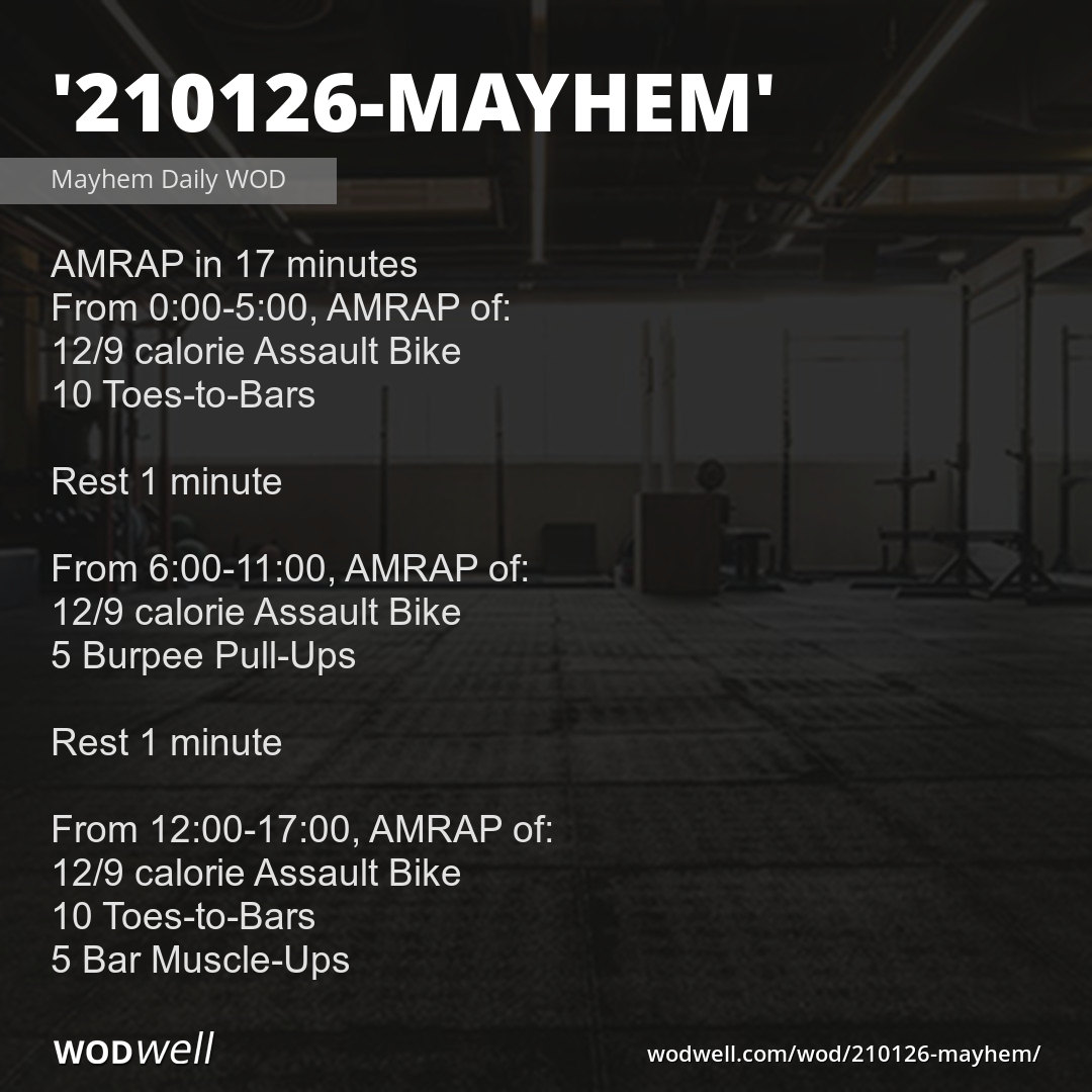 "210126-Mayhem" Workout, Mayhem Daily WOD | WODwell