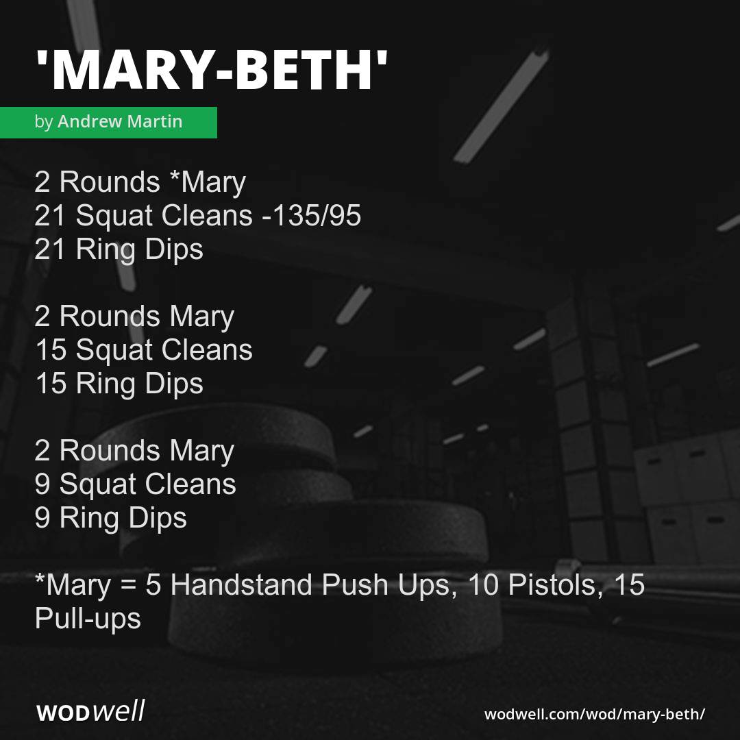 "Mary-Beth" Workout, Coach Creation WOD | WODwell