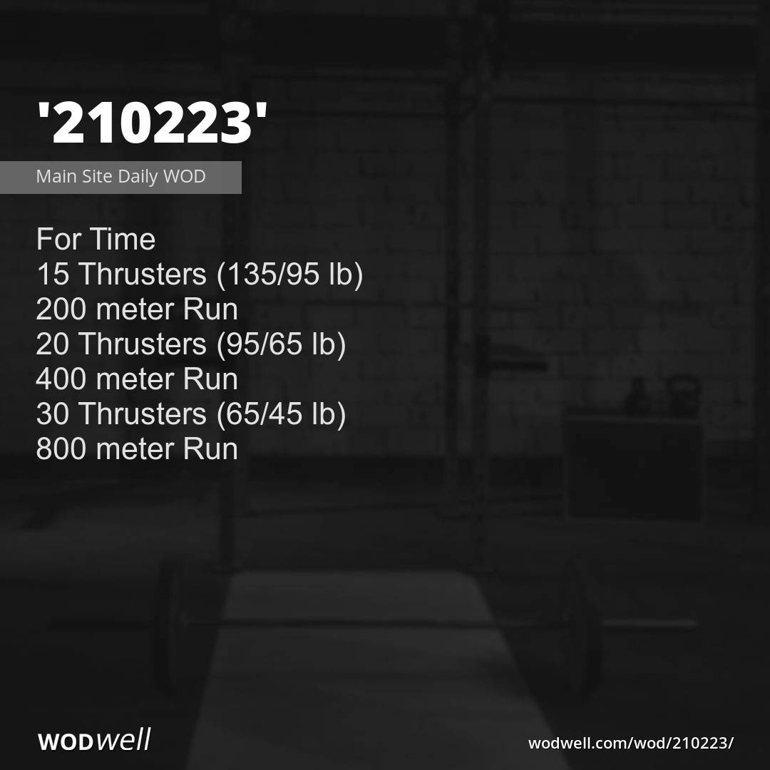 "210223" Workout, Main Site Daily WOD | WODwell
