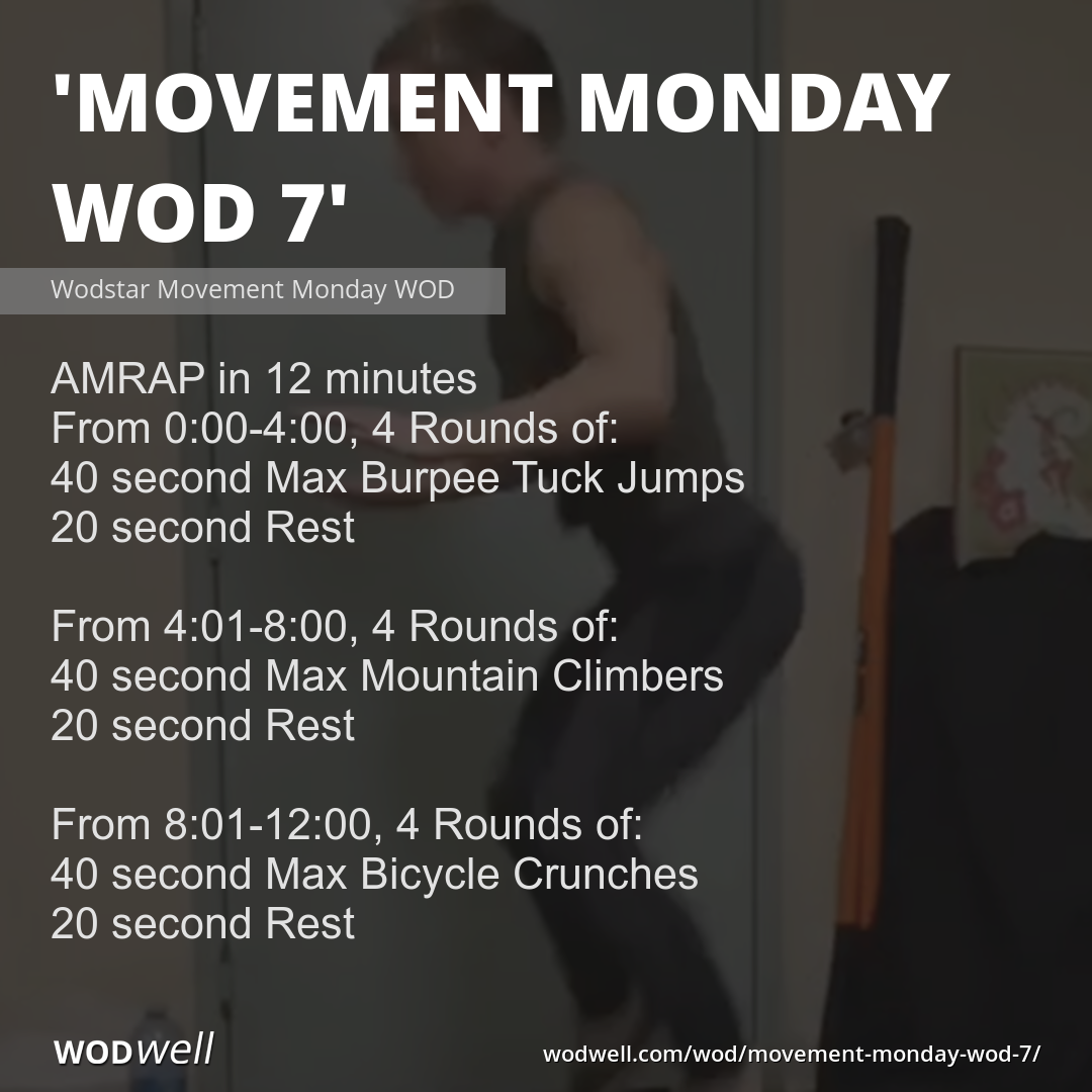"Movement Monday WOD 7" Workout, Wodstar Movement Monday WOD | WODwell