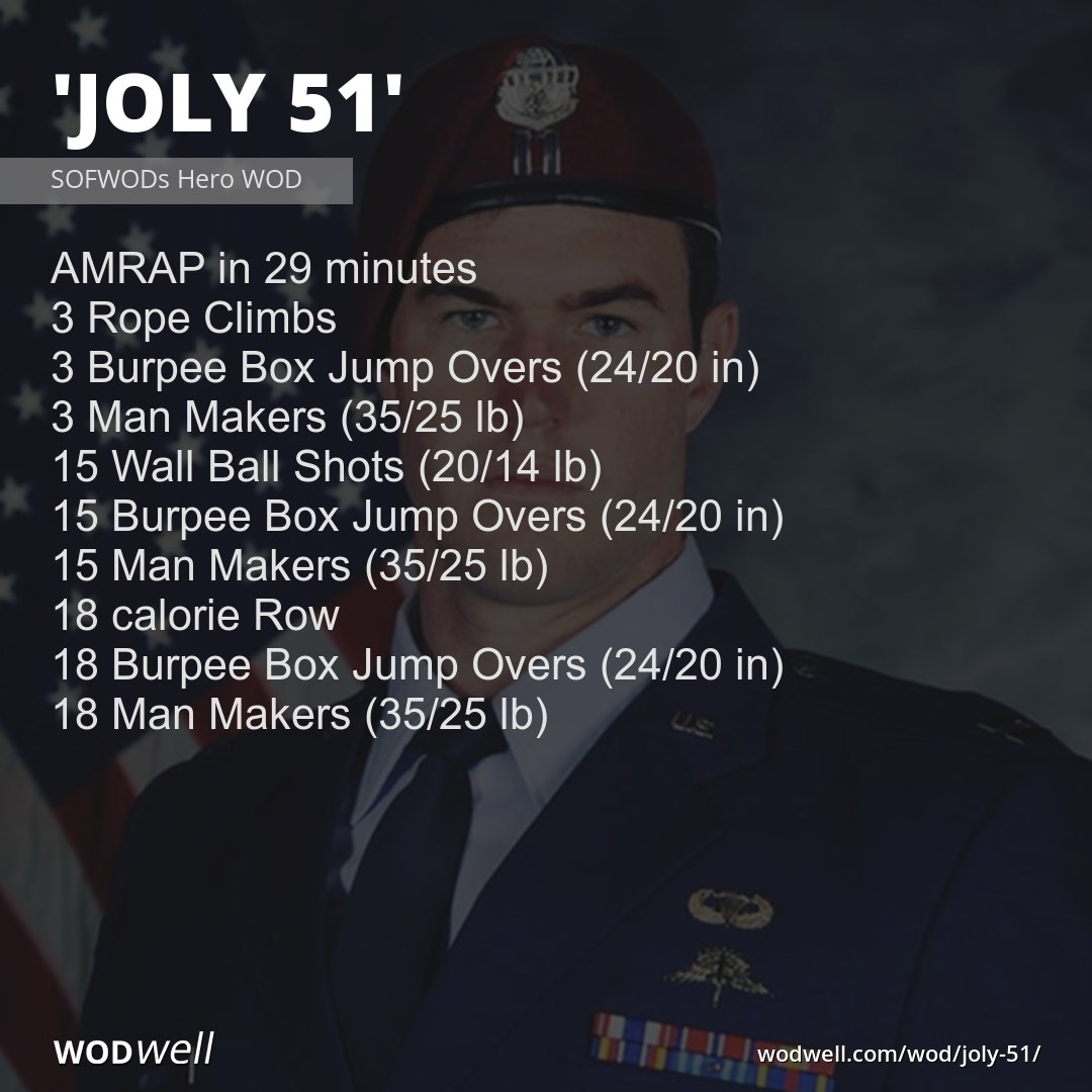 "Joly 51" Workout, SOFWODs Hero WOD | WODwell