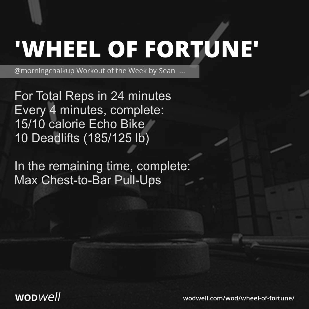 "Wheel of Fortune" Workout, @morningchalkup Workout of the Week by Sean ...