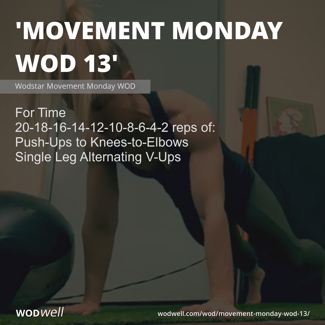 "Movement Monday WOD 13" Workout, Wodstar Movement Monday WOD | WODwell