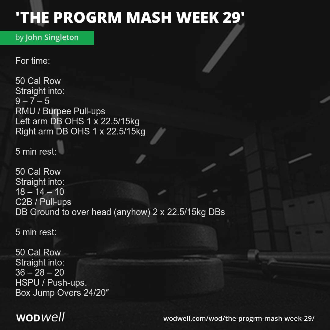 "THE PROGRM MASH WEEK 29" Workout, Coach Creation WOD | WODwell