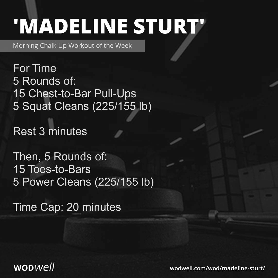 "Madeline Sturt" Workout, Morning Chalk Up Workout of the Week | WODwell