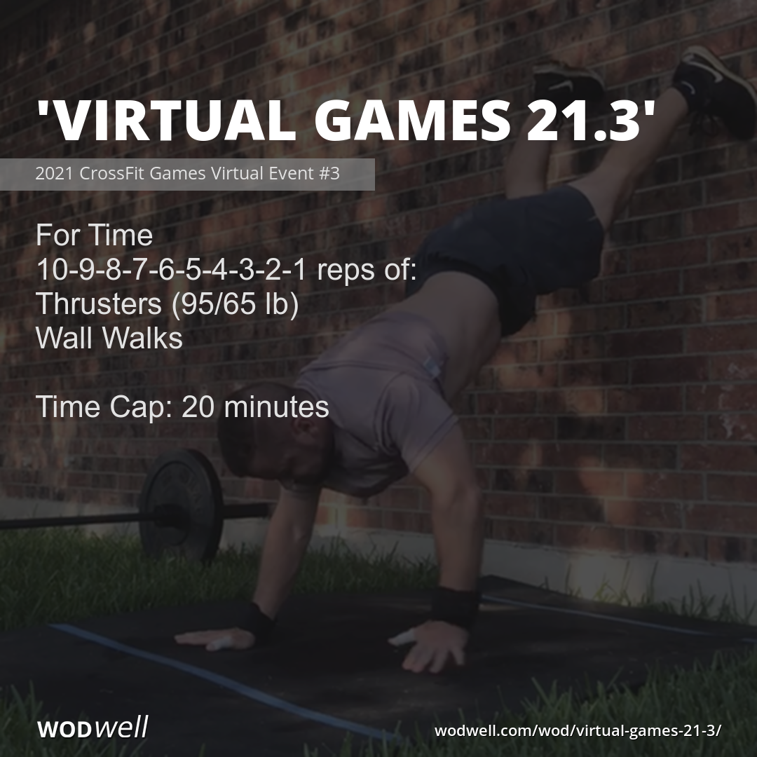 "Virtual Games 21.3" Workout, 2021 CrossFit Games Virtual Event #3 ...
