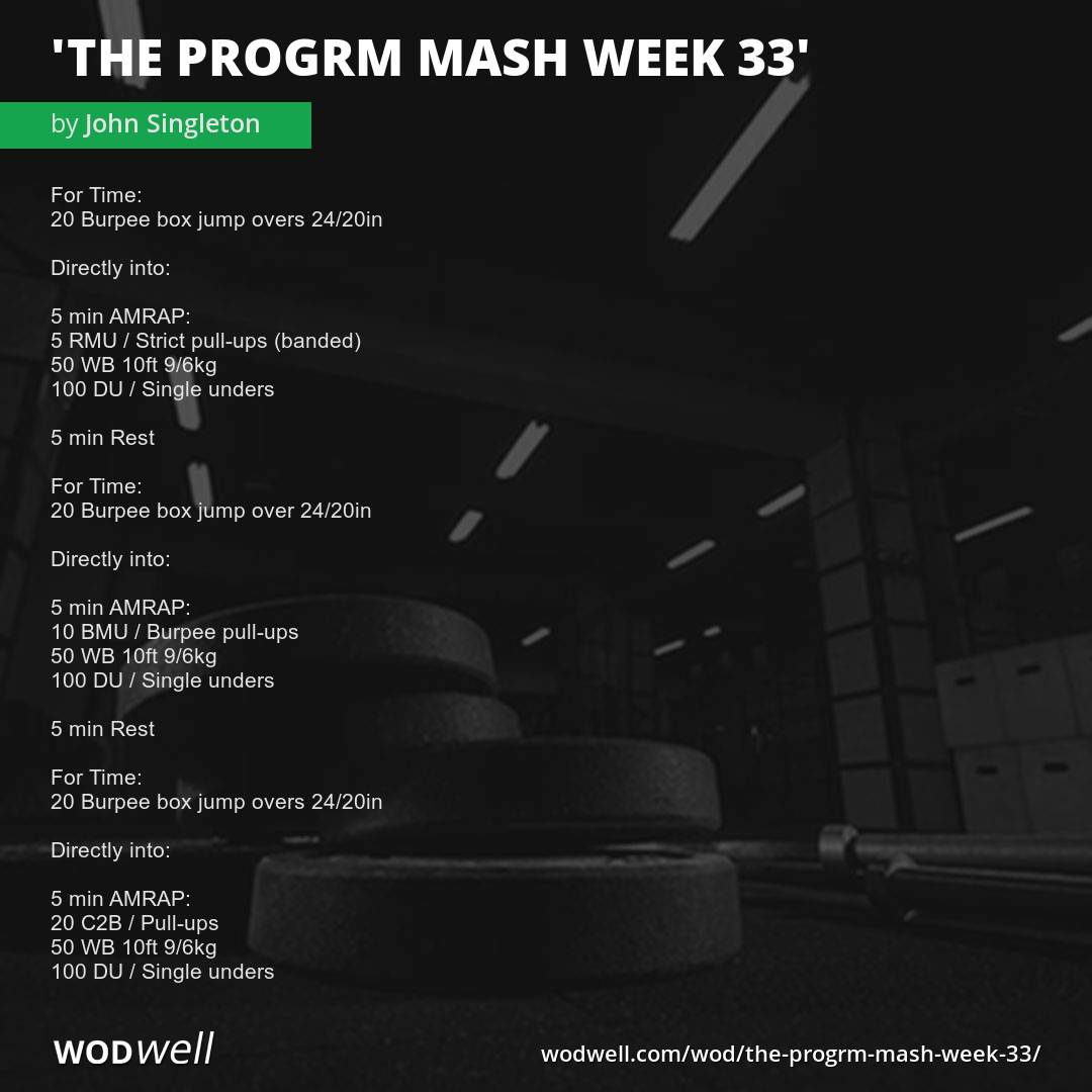 "THE PROGRM MASH WEEK 33" Workout, Coach Creation WOD | WODwell