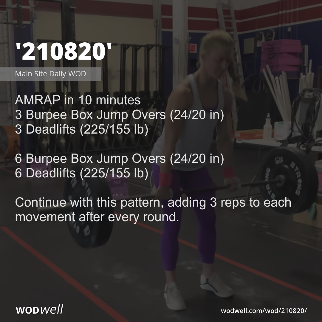 "210820" Workout, Main Site Daily WOD | WODwell