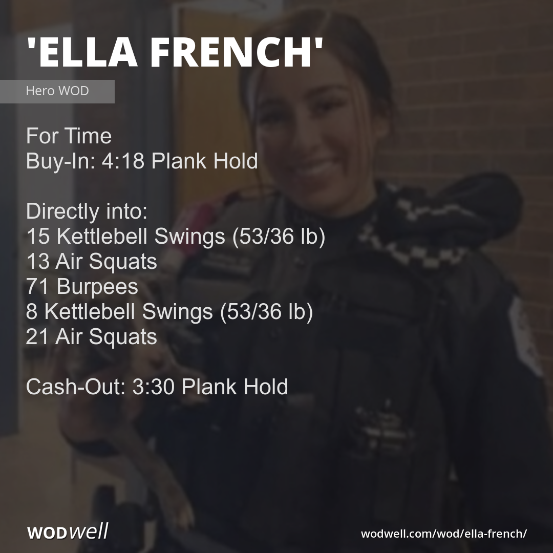 "Ella French" Workout, Hero WOD | WODwell