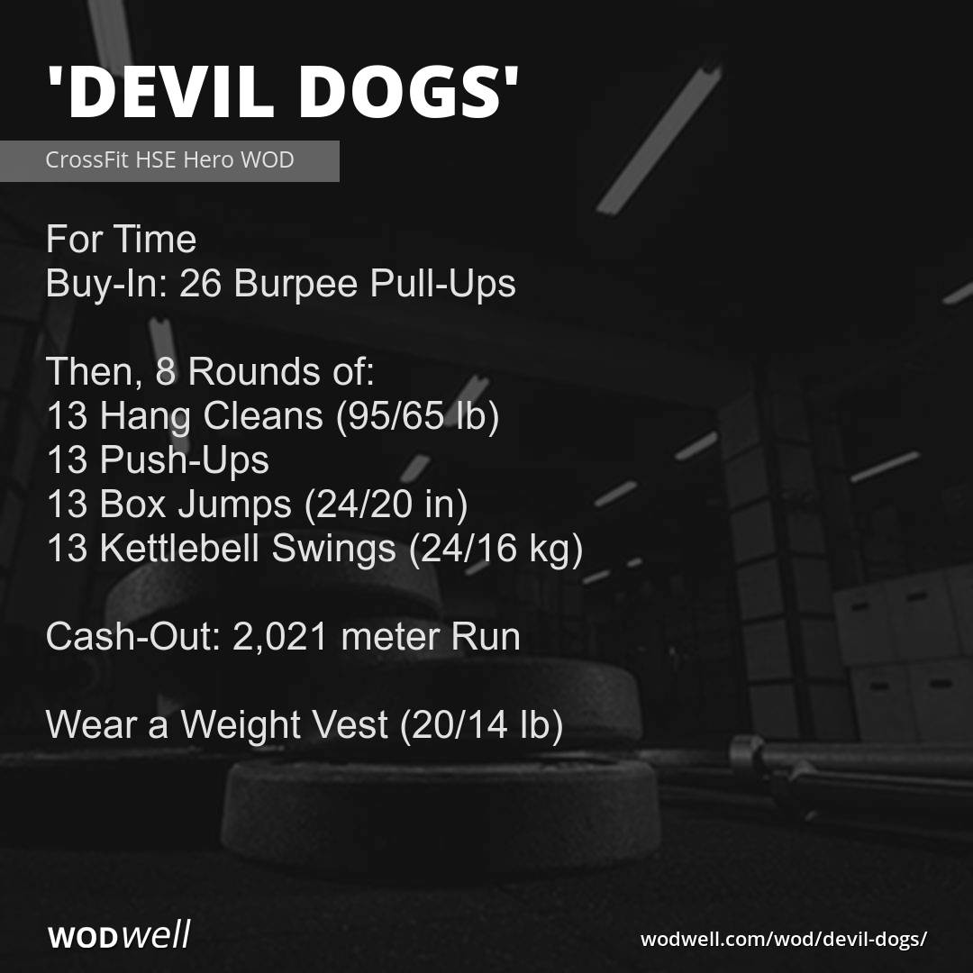 "Devil Dogs" Workout, CrossFit HSE Hero WOD | WODwell