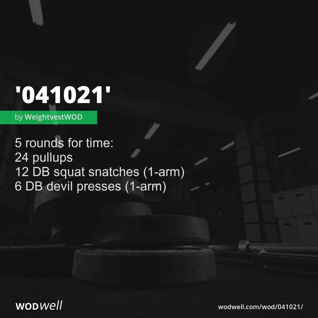 "041021" Workout, Coach Creation WOD | WODwell