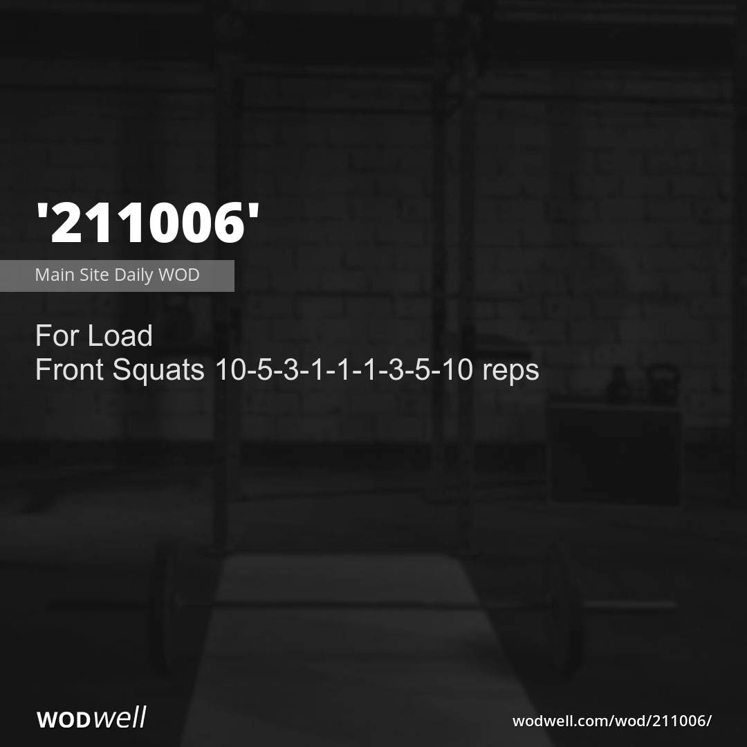 "211006" Workout, Main Site Daily WOD | WODwell