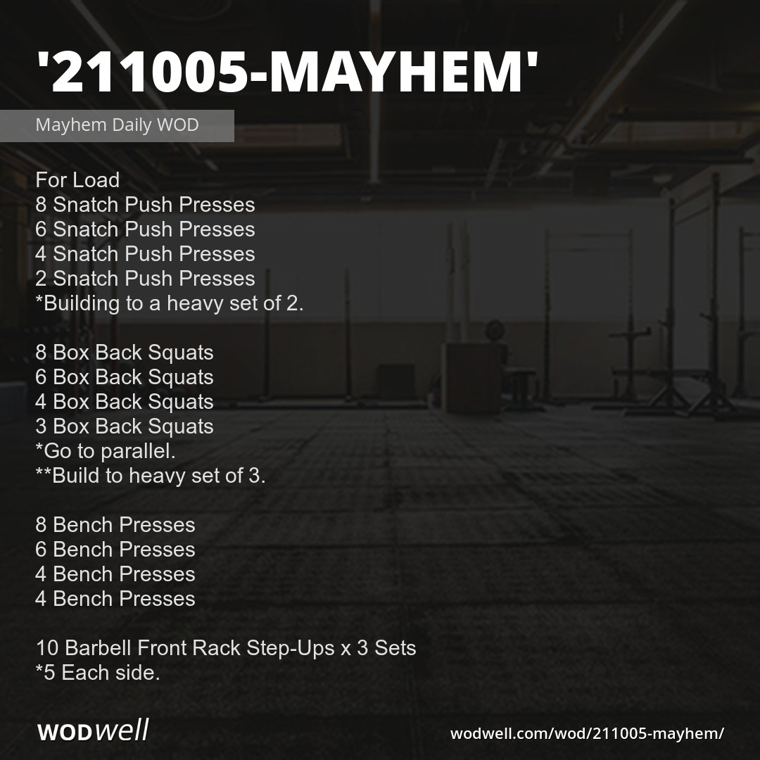 "211005-Mayhem" Workout, Mayhem Daily WOD | WODwell