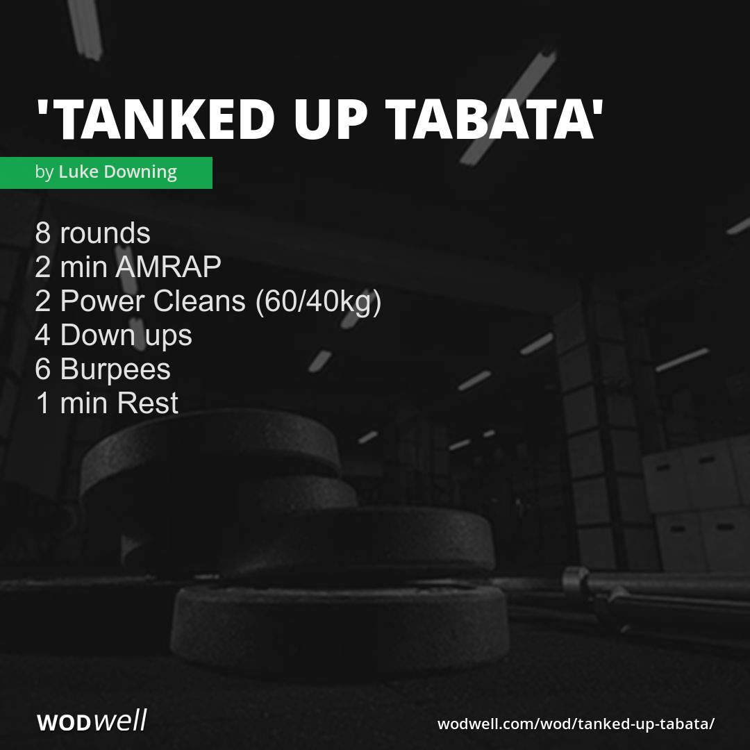 "Tanked up Tabata" Workout, Coach Creation WOD | WODwell