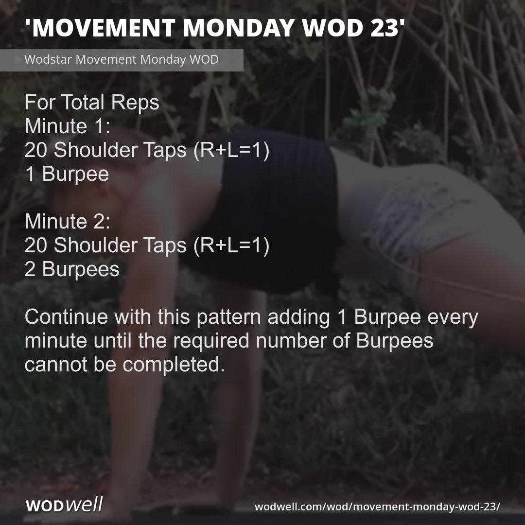 "Movement Monday WOD 23" Workout, Wodstar Movement Monday WOD | WODwell