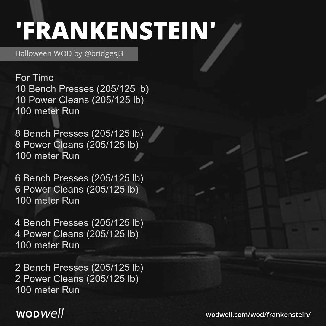 "Frankenstein" Workout, Halloween WOD by @bridgesj3 | WODwell