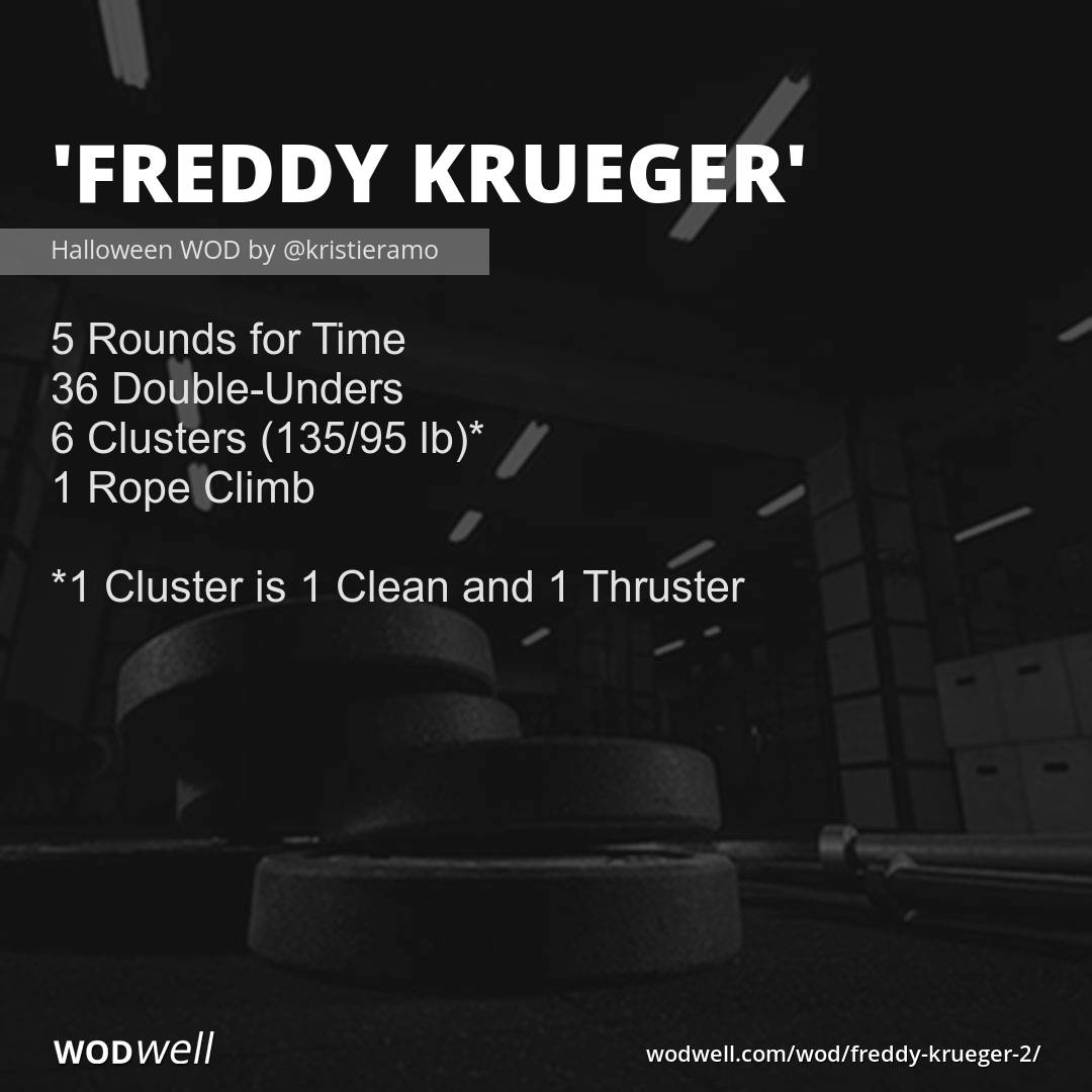 "Freddy Krueger" Workout, Halloween WOD by @kristieramo | WODwell