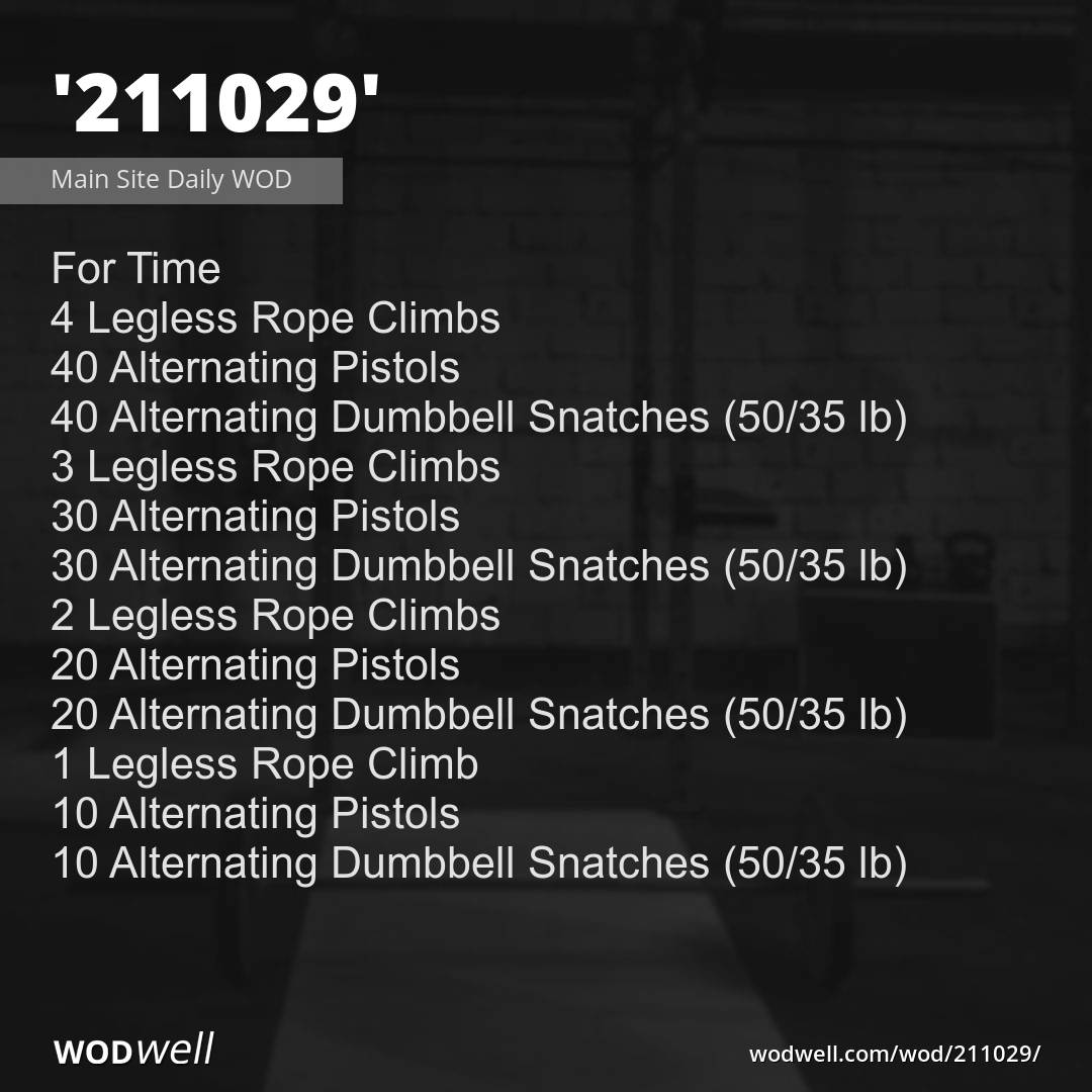 "211029" Workout, Main Site Daily WOD | WODwell