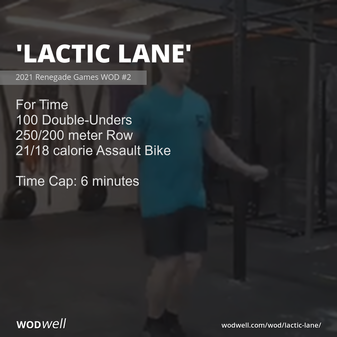 "Lactic Lane" Workout, 2021 Renegade Games WOD #2 | WODwell