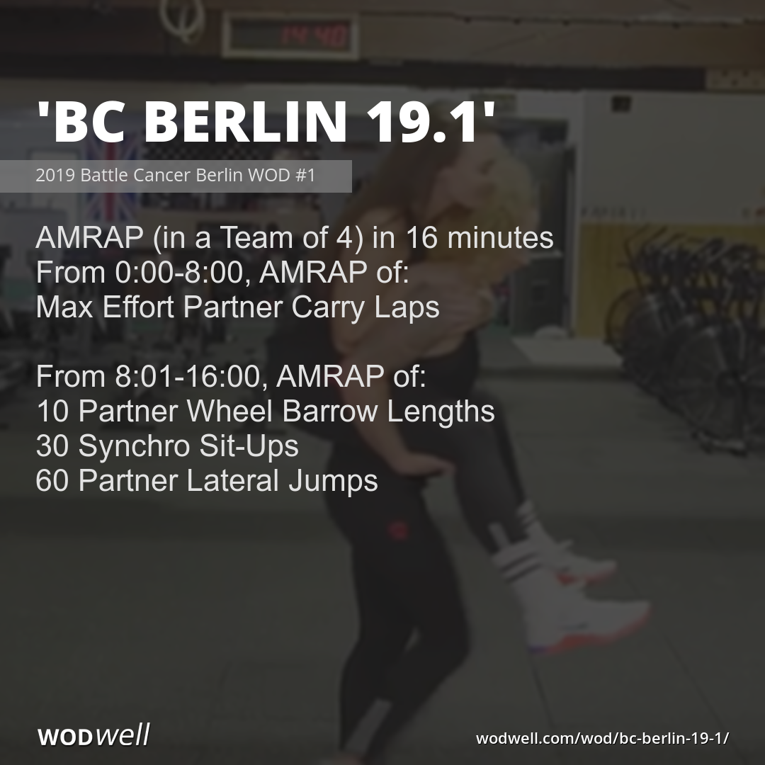 "BC Berlin 19.1" Workout, 2019 Battle Cancer Berlin WOD #1 | WODwell